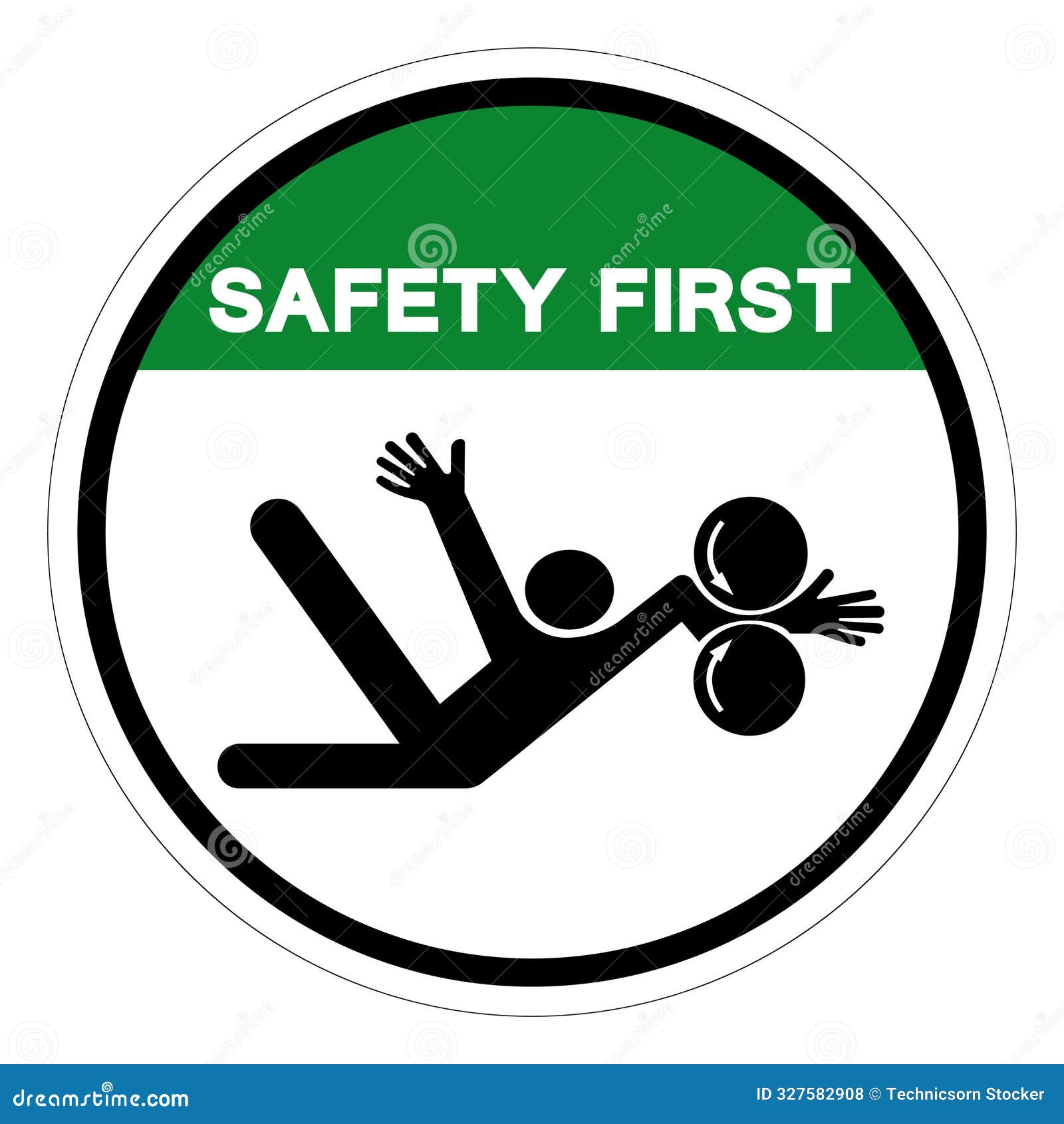 Safety First Machinery Symbol Sign, Vector Illustration, Isolate on ...