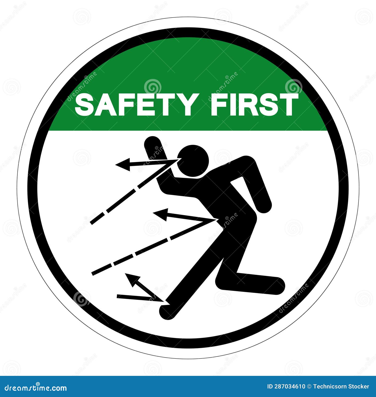 Safety First of Material Spattering Symbol Sign, Vector Illustration ...