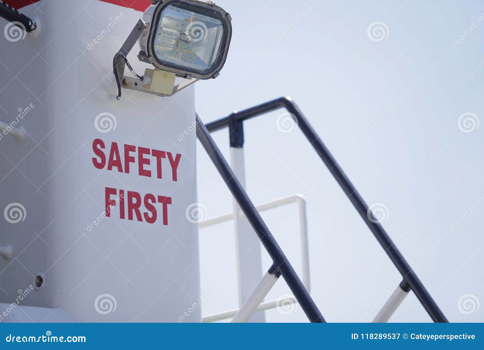 Safety first message stock image. Image of port, power - 118289537