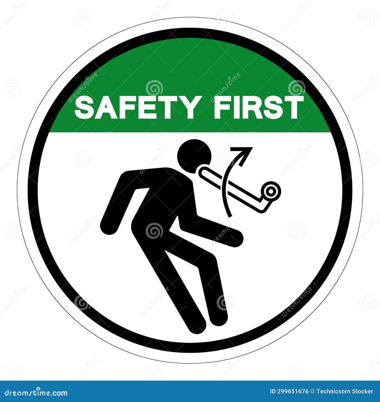 Safety First Object Bumps of Face Hazard Symbol Sign, Vector ...