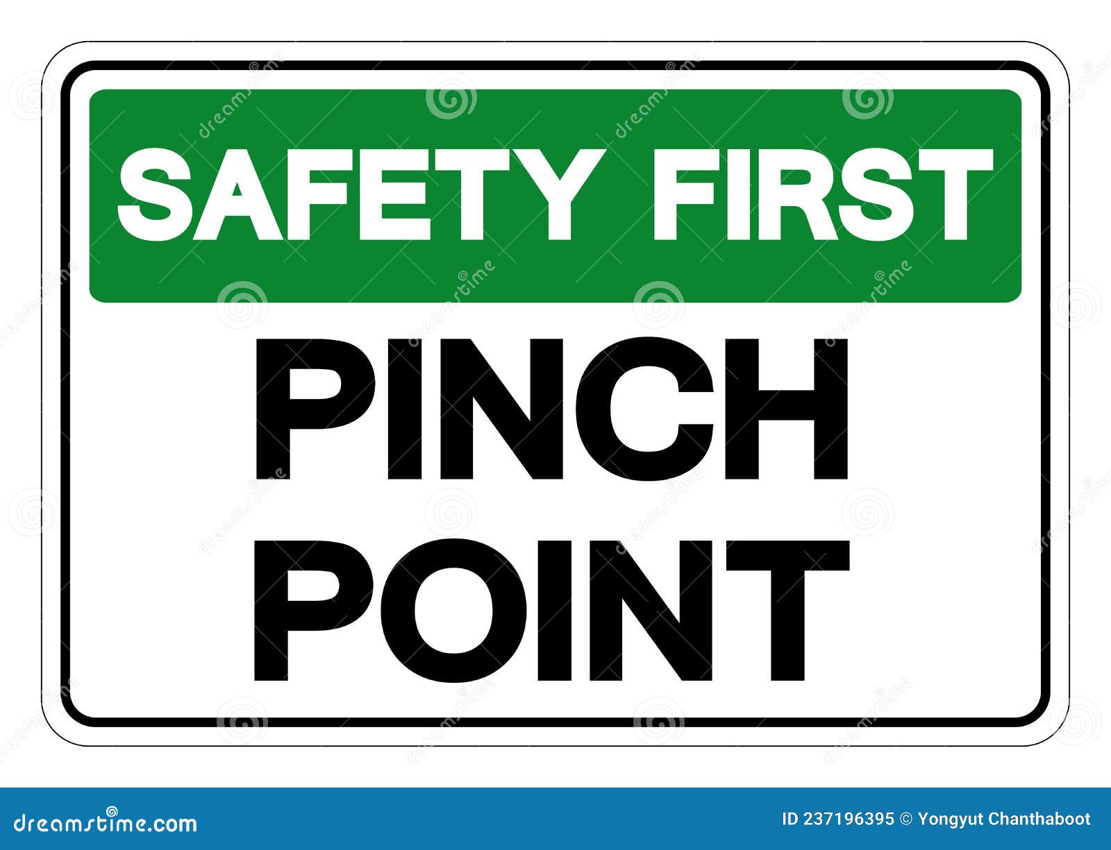Safety First Pinch Point Symbol Sign,Vector Illustration, Isolate on ...