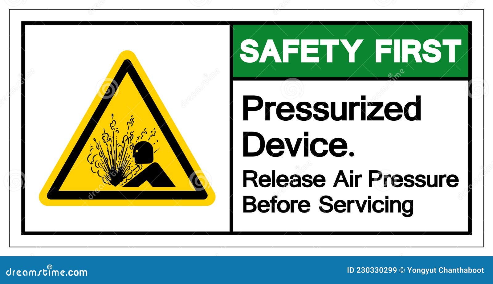 Safety First Pressurized Device Release Air Pressure before Servicing ...