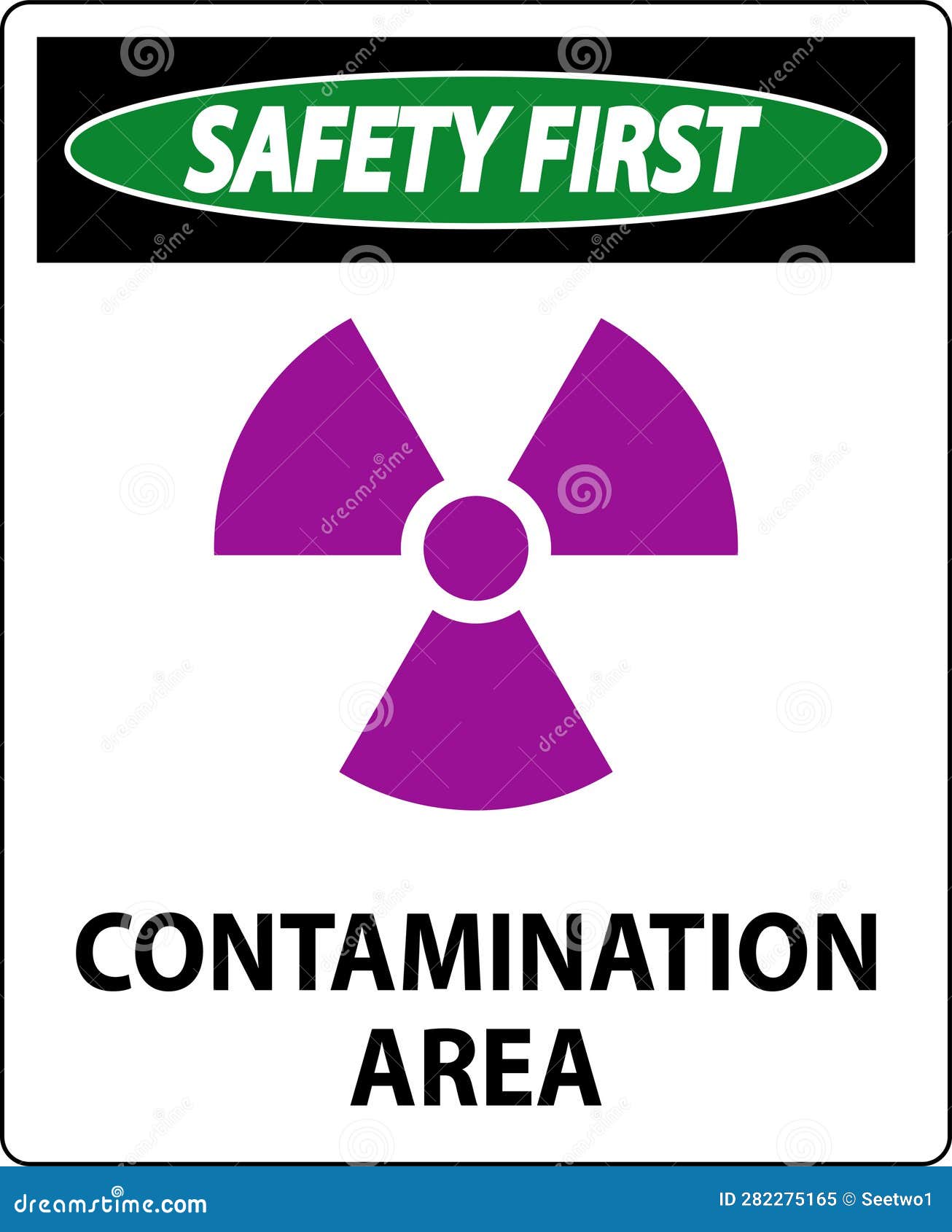Safety First Radioactive Materials Sign Caution Contamination Area ...