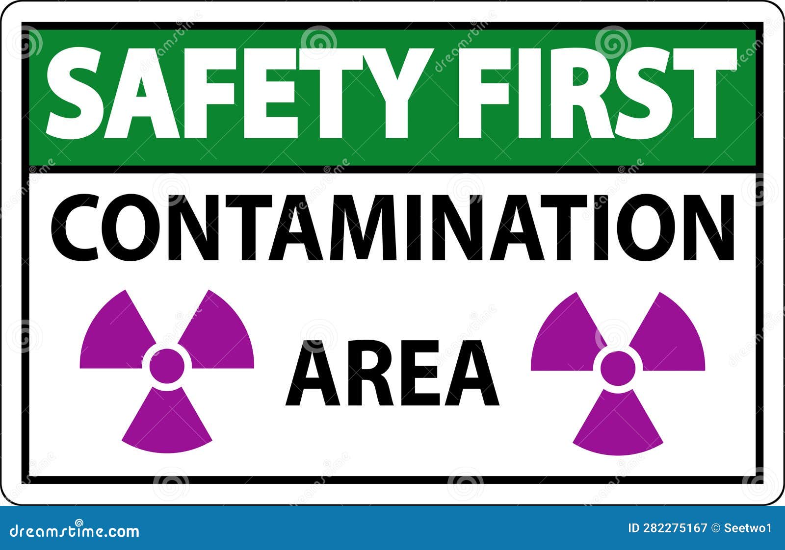 Safety First Radioactive Materials Sign Caution Contamination Area ...