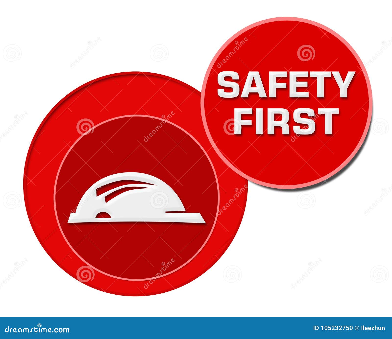 Safety First Red Circles stock illustration. Illustration of danger ...