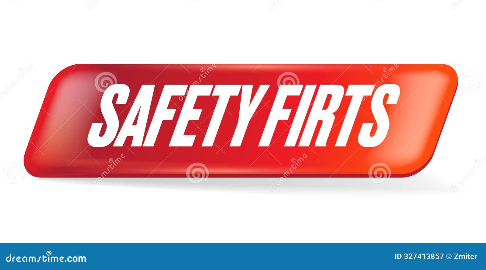 Safety First Red Glossy Web Button and Banner Design Template. Safety ...