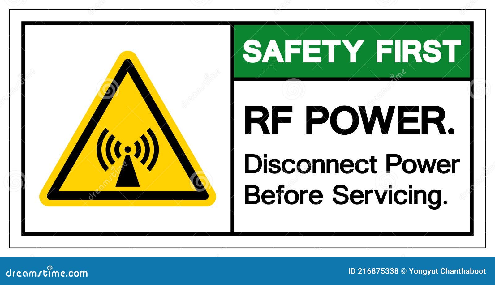 Safety First Rf Power Disconnect Power Before Servicing Symbol, Vector ...