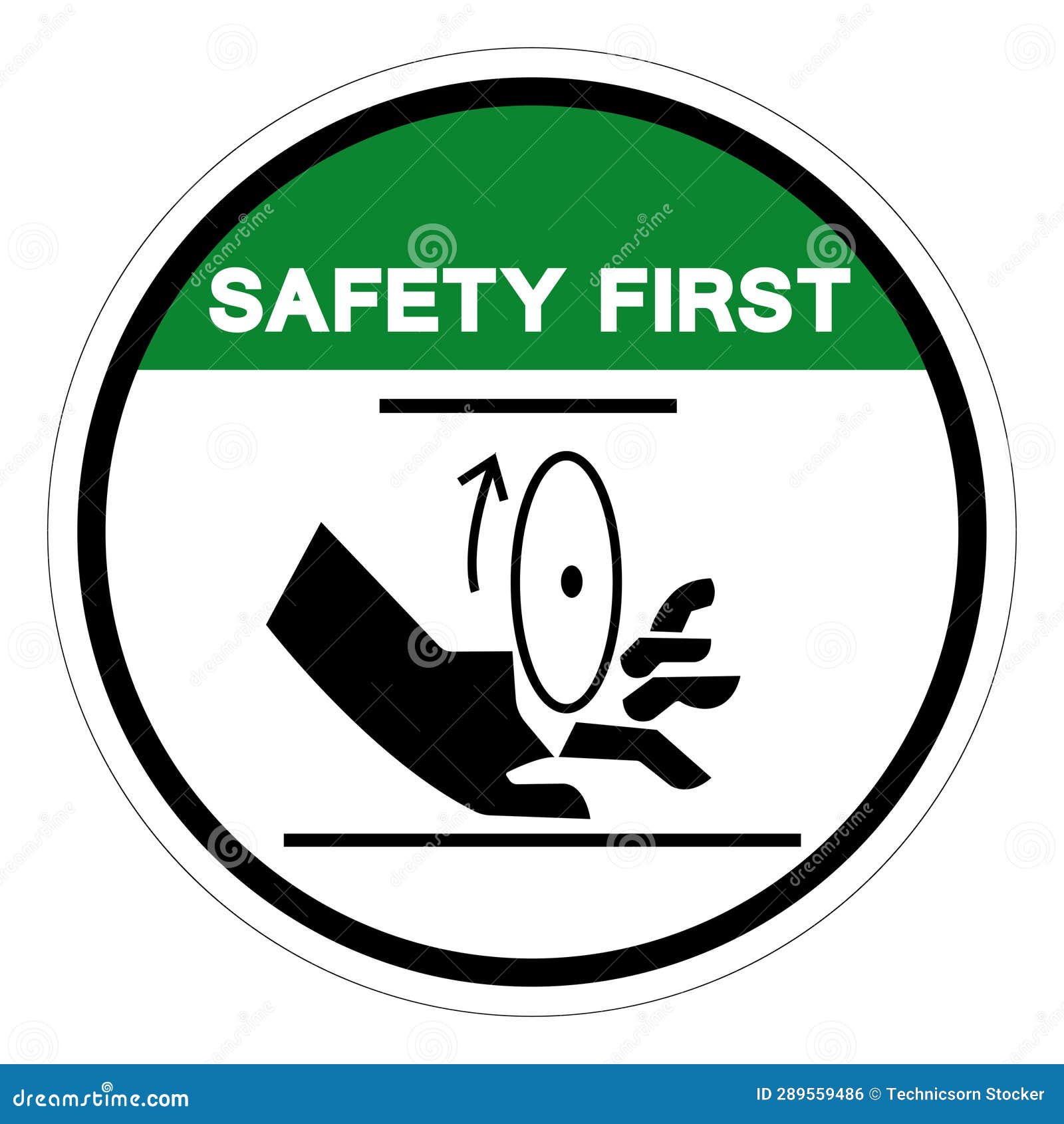 Safety First Rotating Blade Symbol Sign, Vector Illustration, Isolate ...