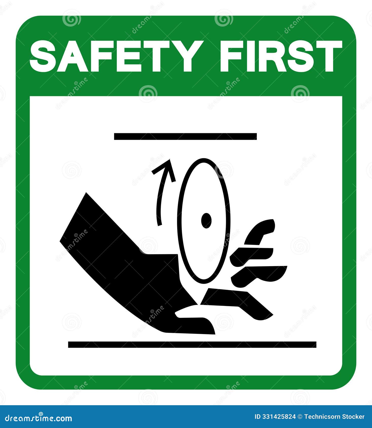 Safety First Rotating Blade Symbol Sign, Vector Illustration, Isolate ...