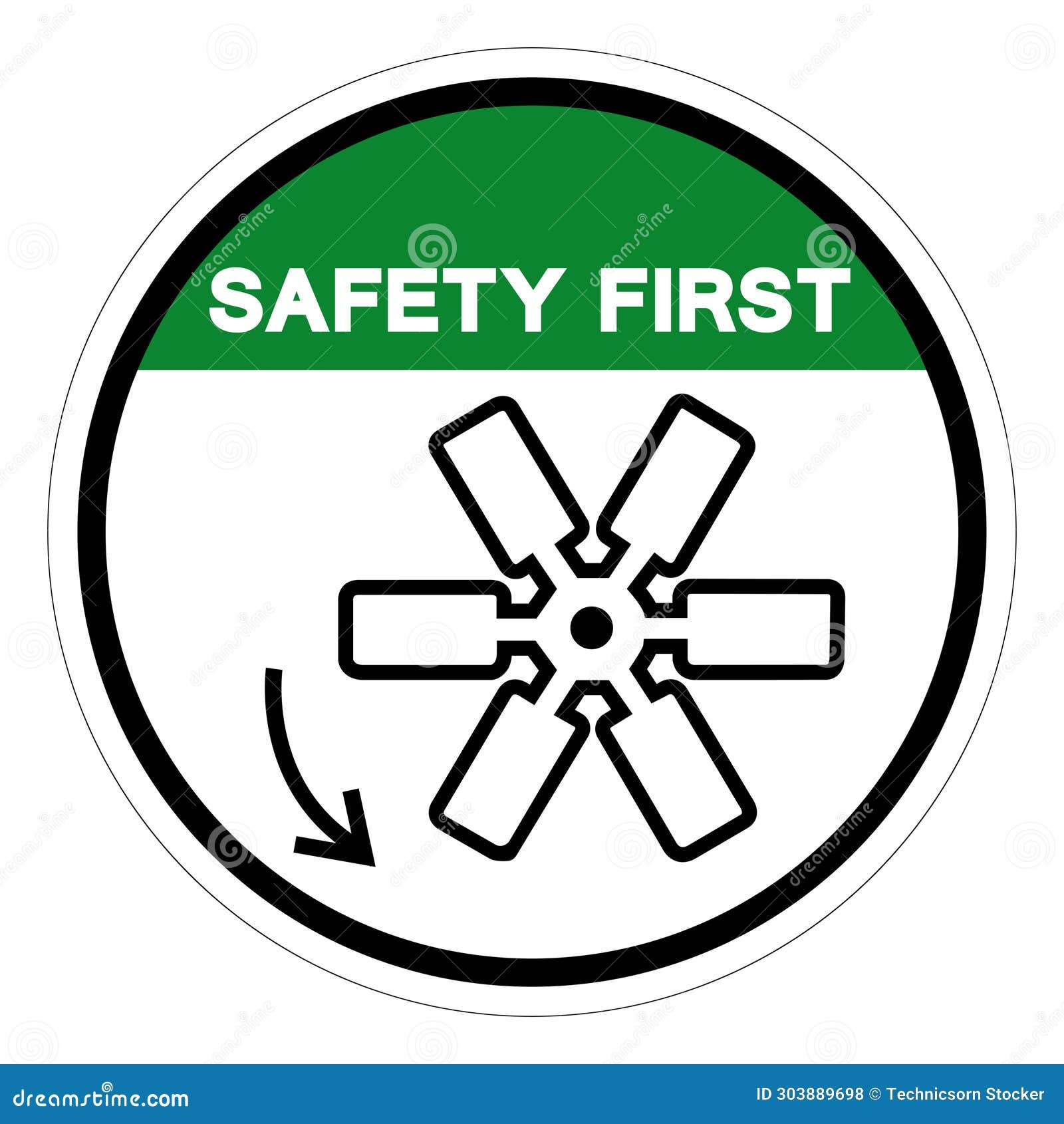 Safety First Rotating Fan Blade Symbol Sign, Vector Illustration ... Safety First Rotating Fan Blade Symbol Sign, Vector Illustration ...