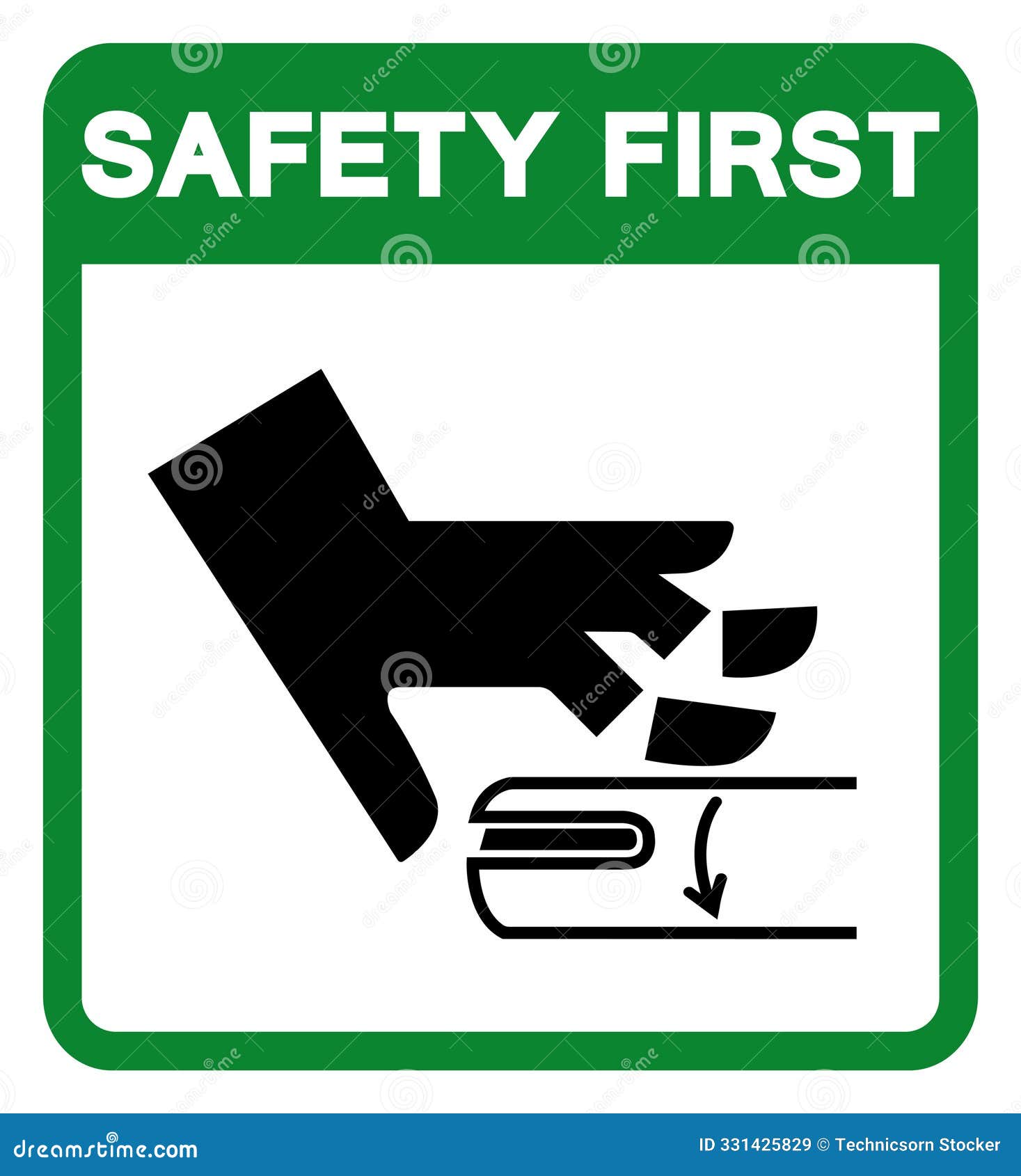 Safety First Rotating Shaft Symbol Sign, Vector Illustration, Isolate ...