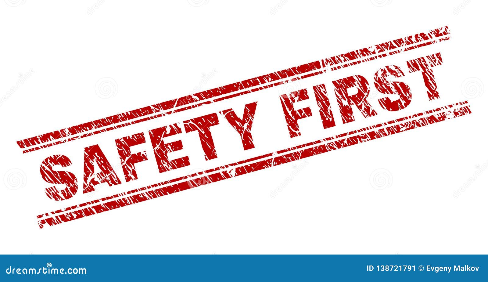 Grunge Textured SAFETY FIRST Stamp Seal Stock Vector - Illustration of ...