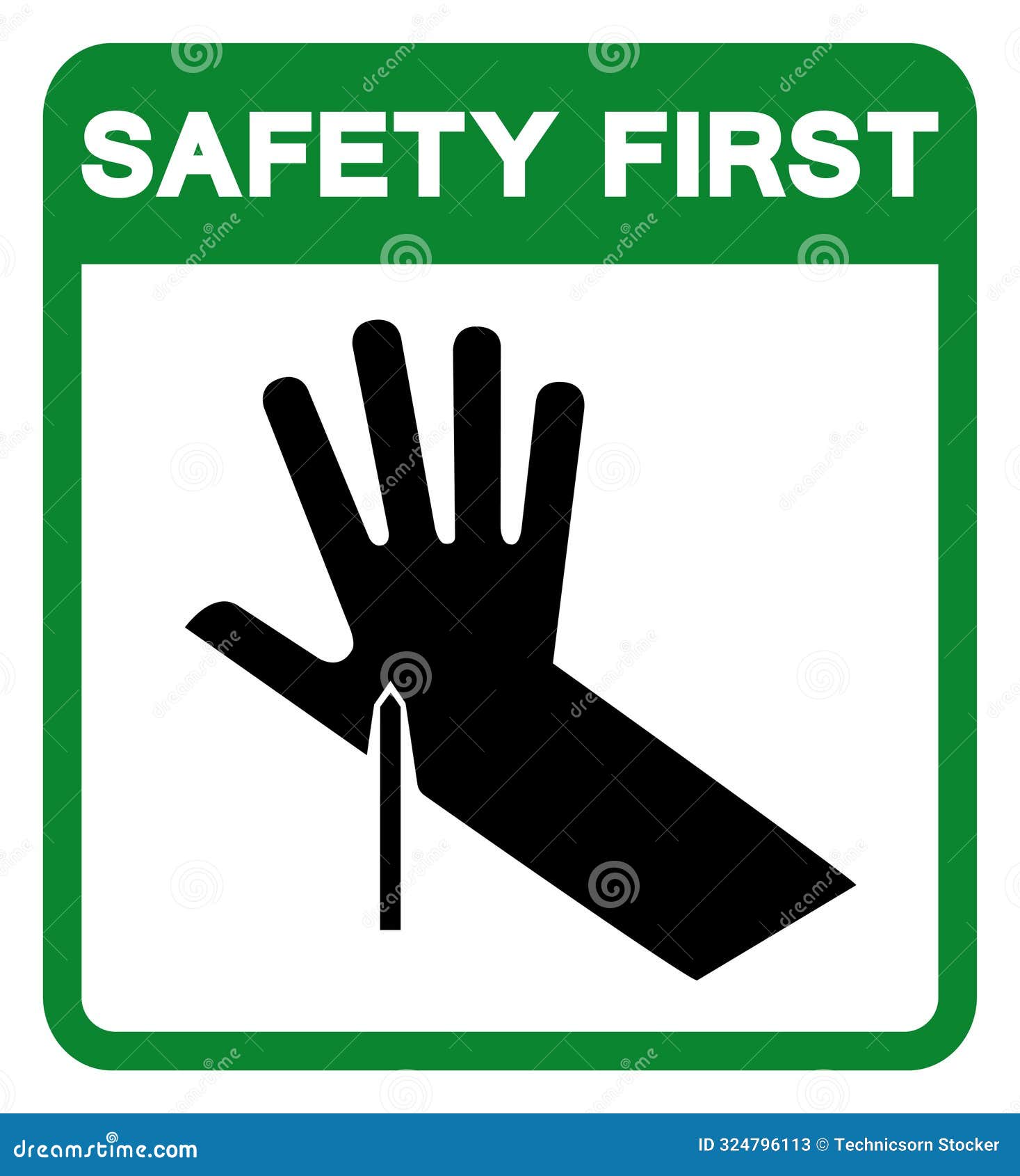 Safety First Sharp Point Symbol Sign, Vector Illustration, Isolate on ...