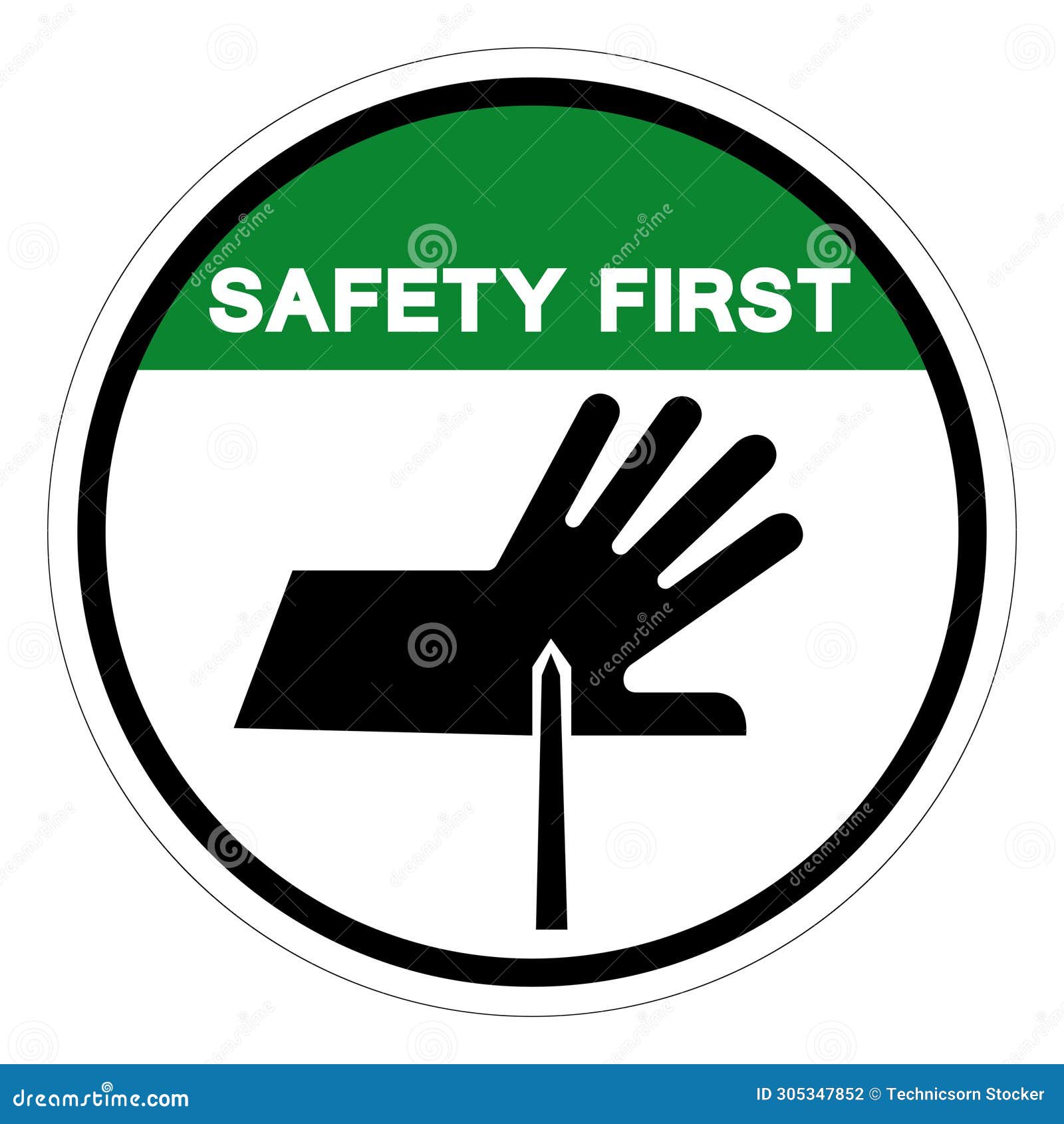 Safety First Sharp Points Symbol Sign, Vector Illustration, Isolate on ...