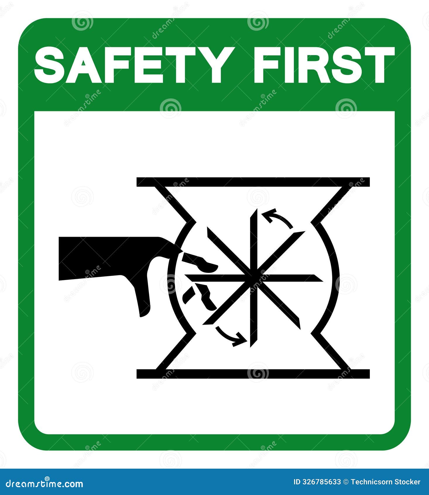 Safety First Shear Points Sharp Edges Symbol Sign, Vector Illustration ...
