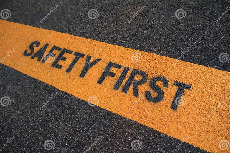 Safety First Sign stock image. Image of safety, grunge - 25096795