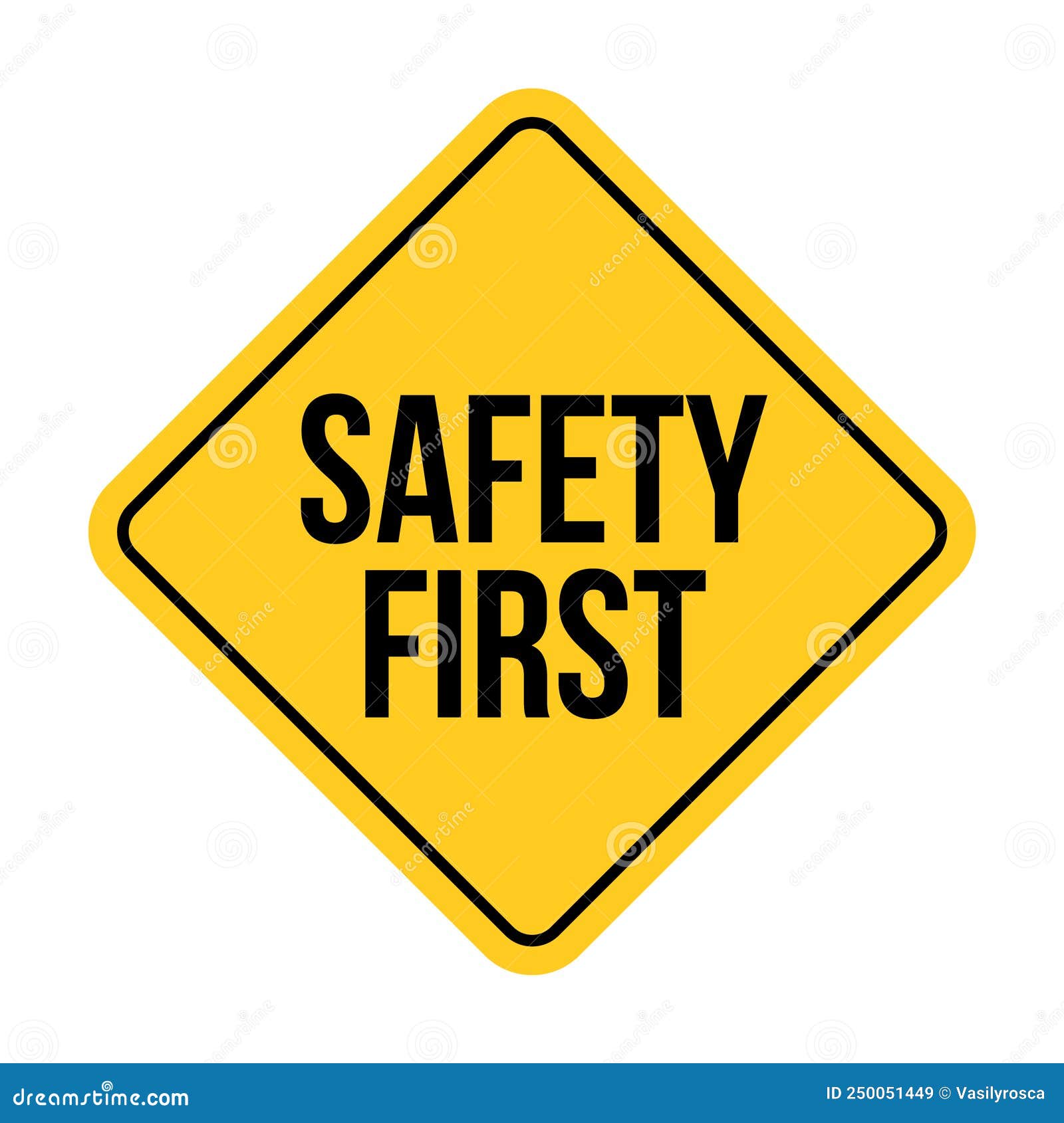 Safety First Sign Caution Vector Concept. Safety First Icon Road Sign ...