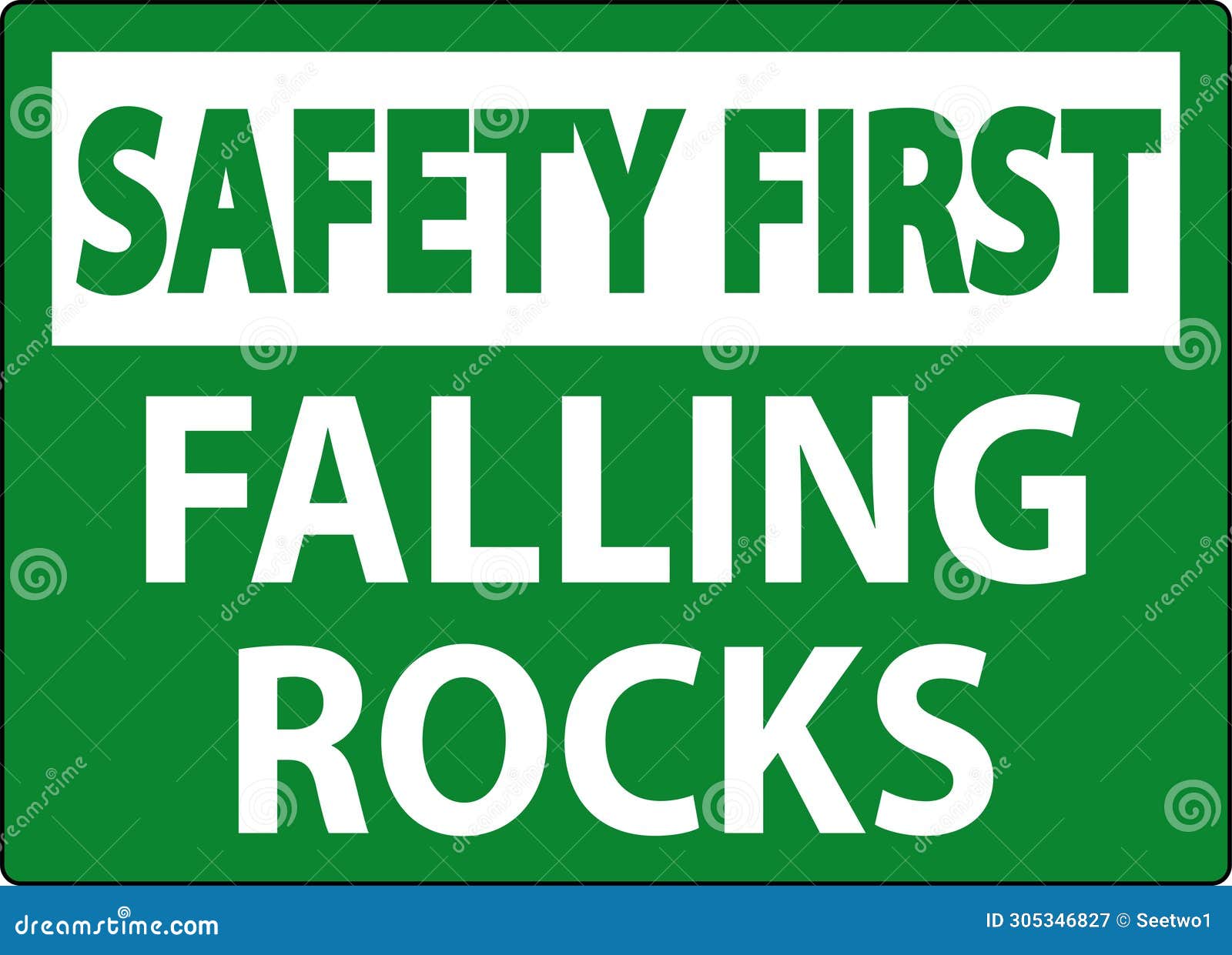 Safety First Sign, Falling Rocks Stock Vector - Illustration of dirt ...