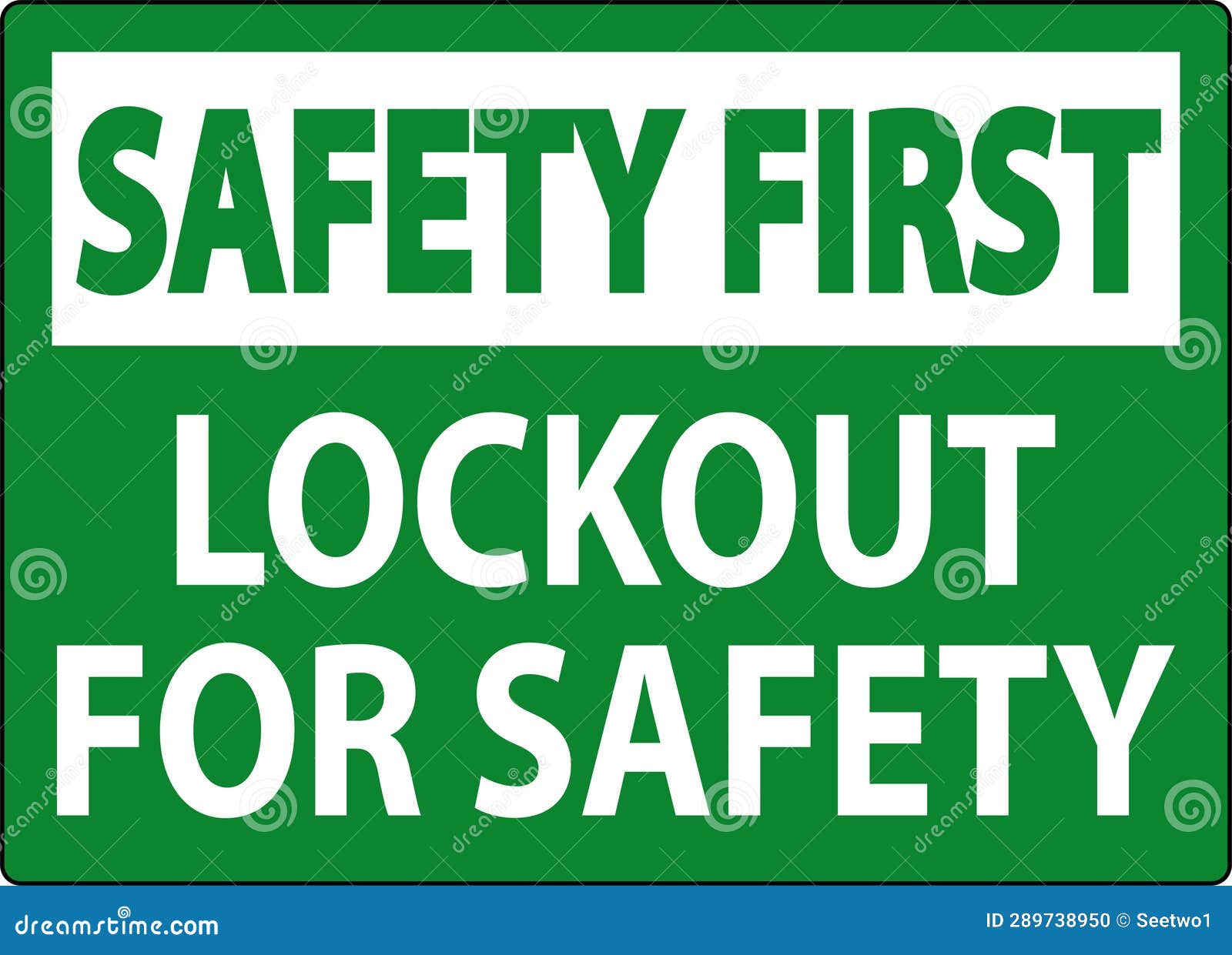 Safety First Sign, Lockout for Safety Stock Vector - Illustration of ...