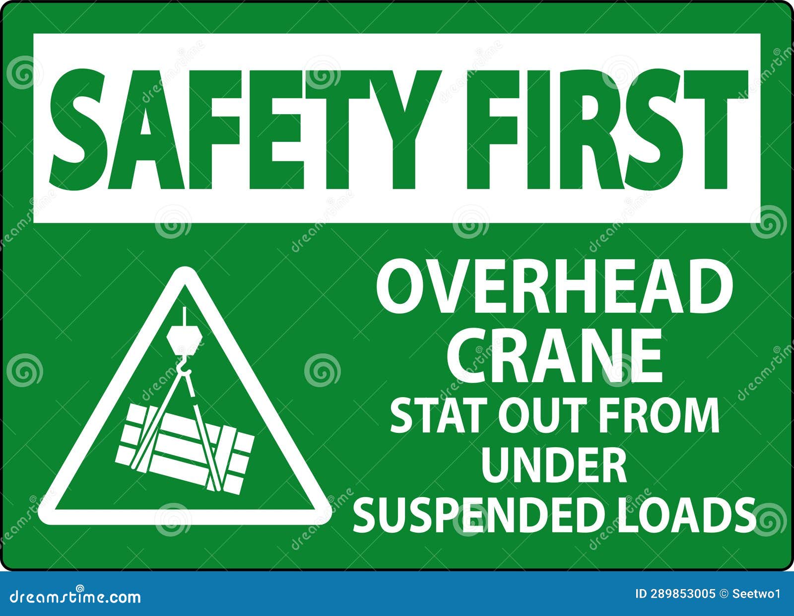 Beware Suspended Load Symbol Sign ,Vector Illustration, Isolate On ...