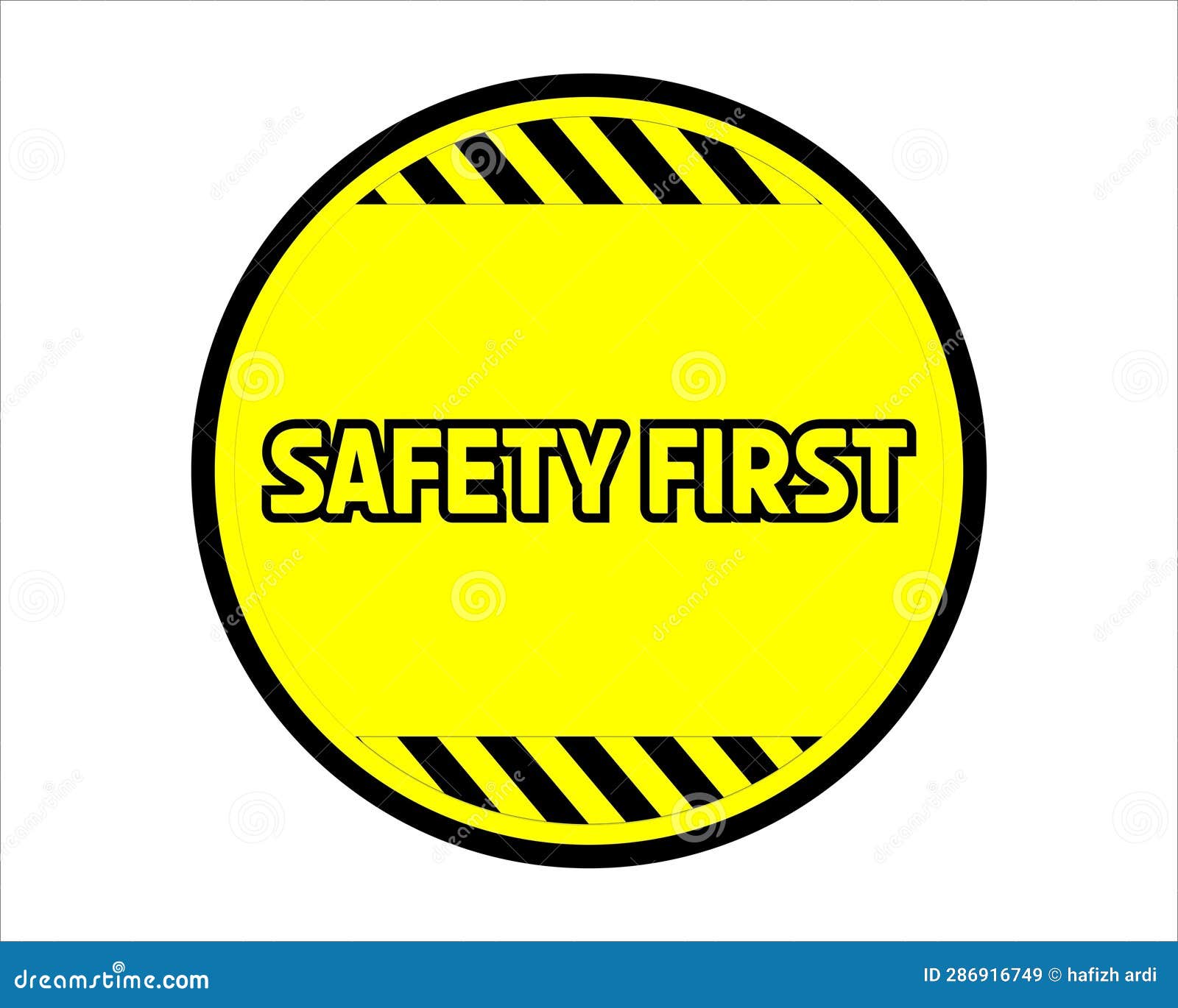 Safety first sign vector stock vector. Illustration of information ...