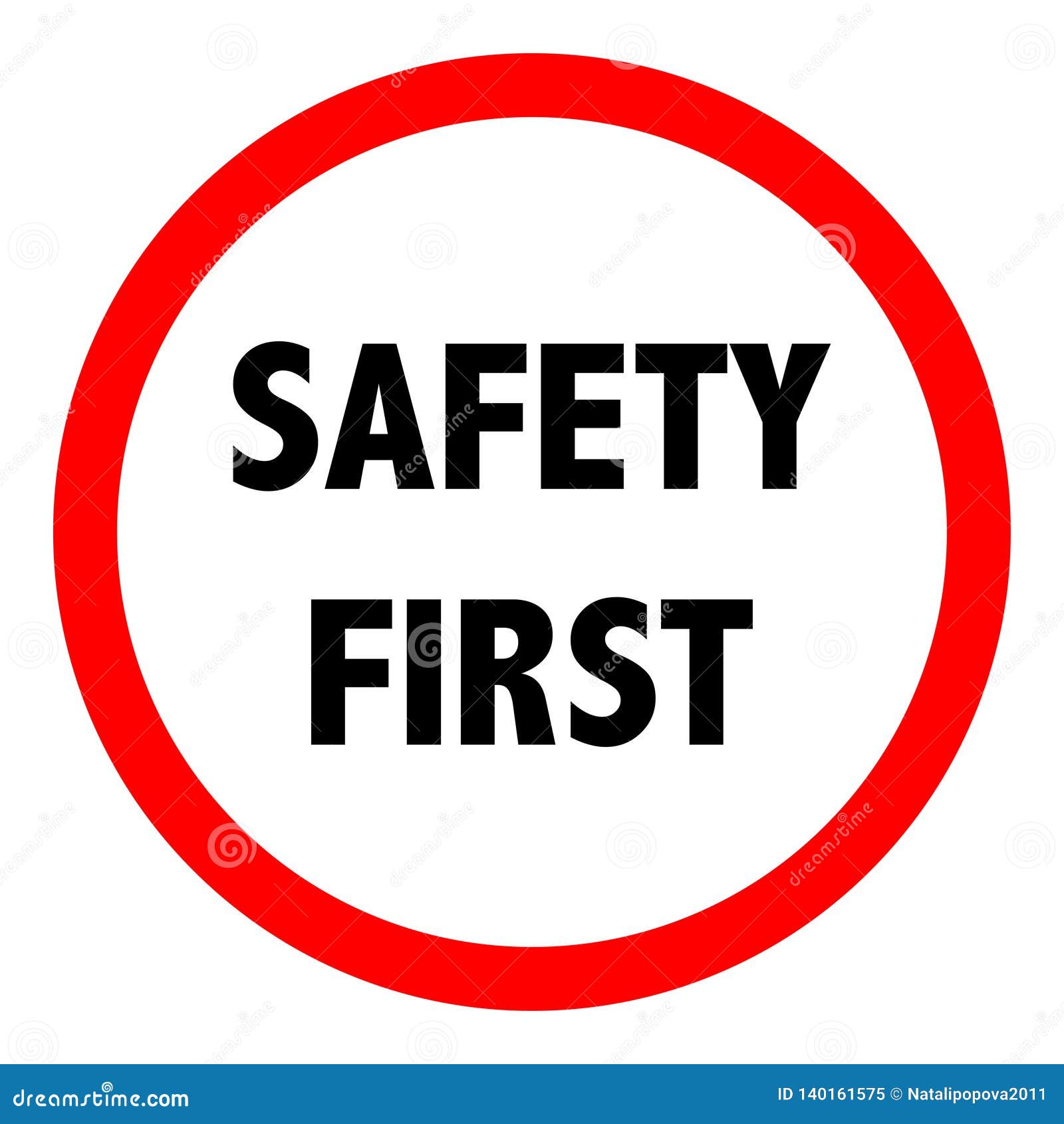Safety First Sign Vector