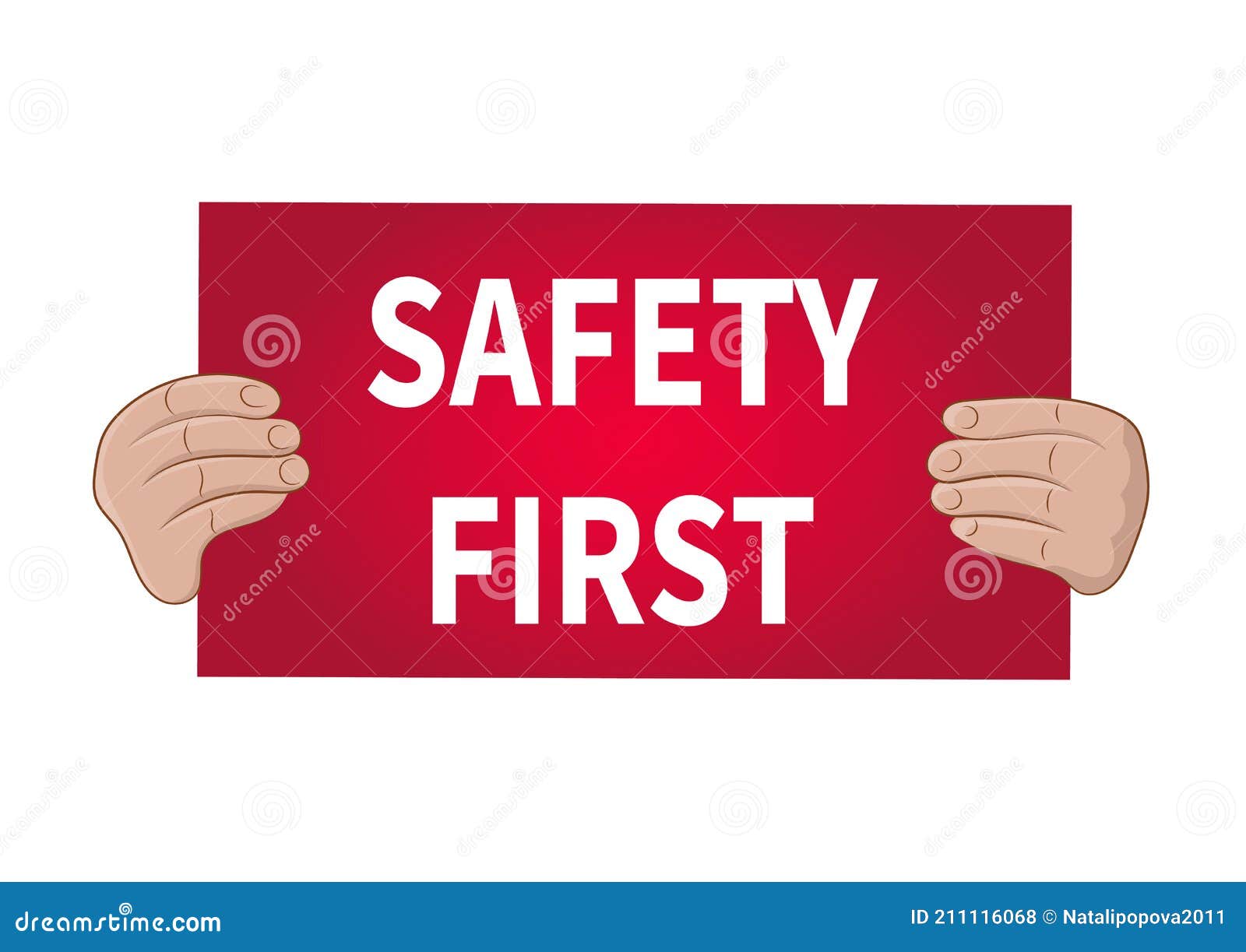 Safety First Sign Vector