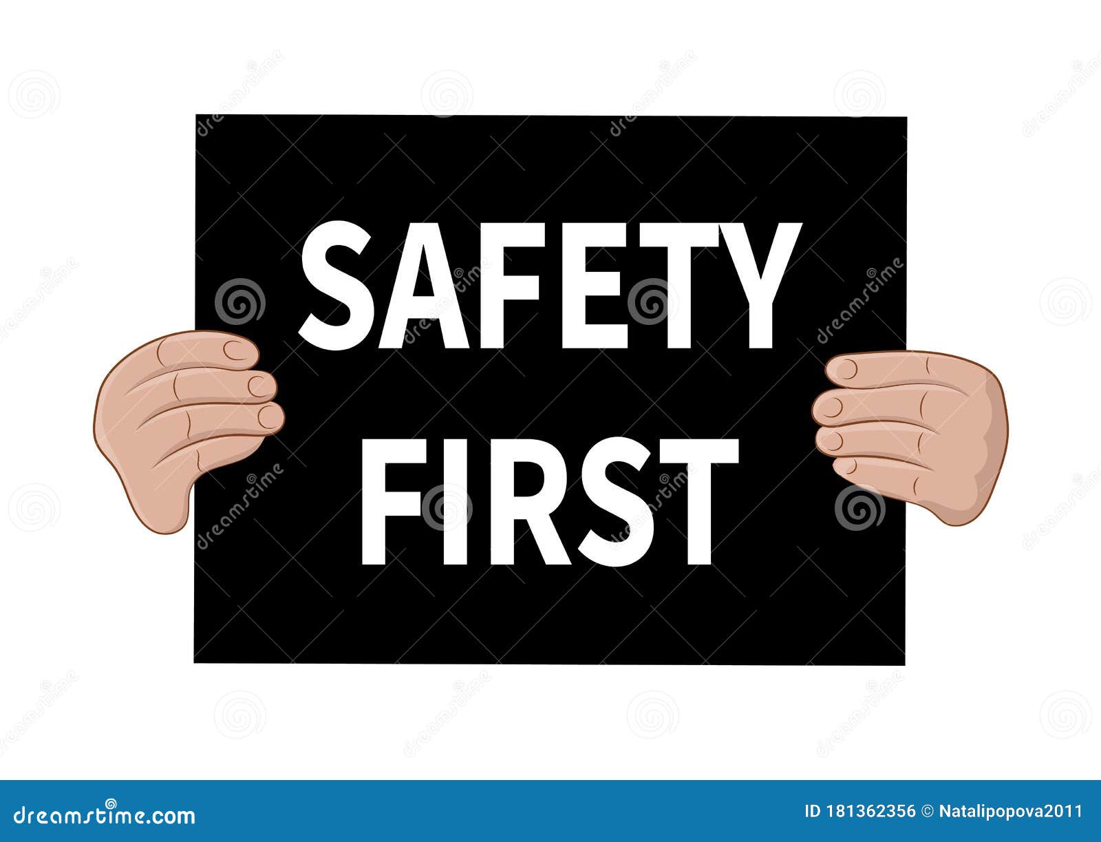 Safety First Sign. Vector Illustration Stock Vector - Illustration of ...