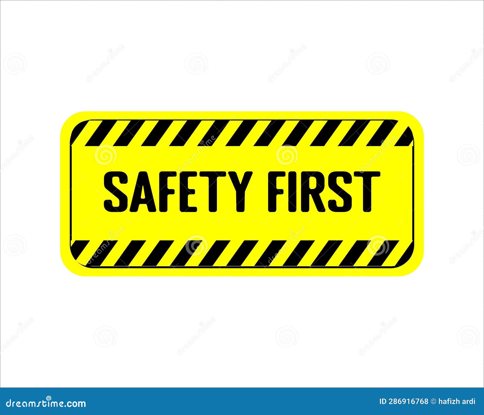 Safety first sign vector stock illustration. Illustration of background ...