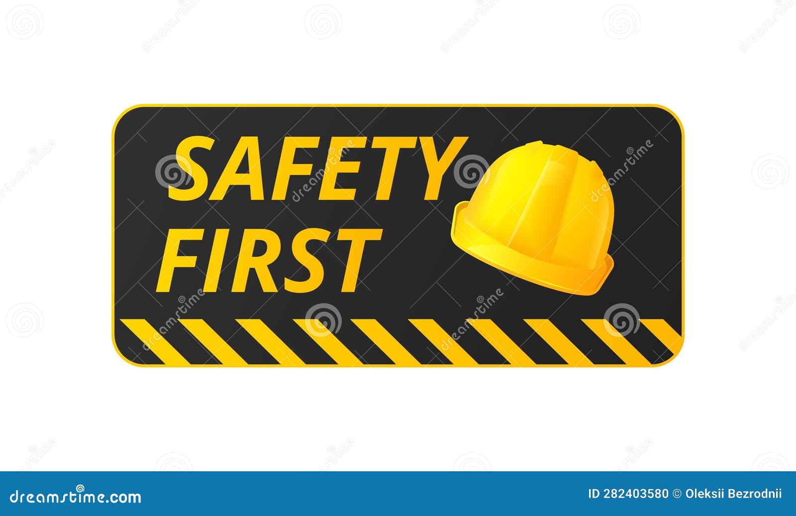 Safety First Sign. Warning of Danger and Caution Stock Vector ...