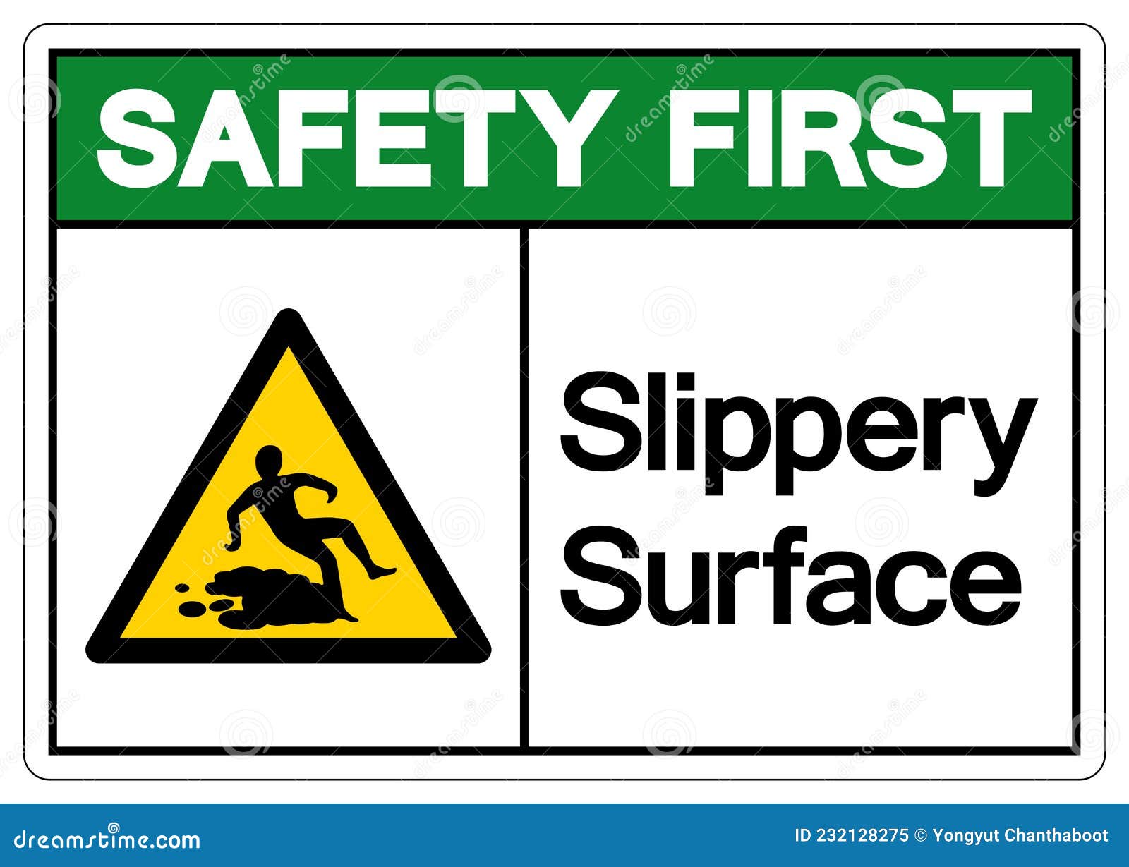 Slippery Surface Beware Icon, Wet Floor Caution Sign Isolated On White ... Slippery Surface Beware Icon, Wet Floor Caution Sign Isolated On White ...
