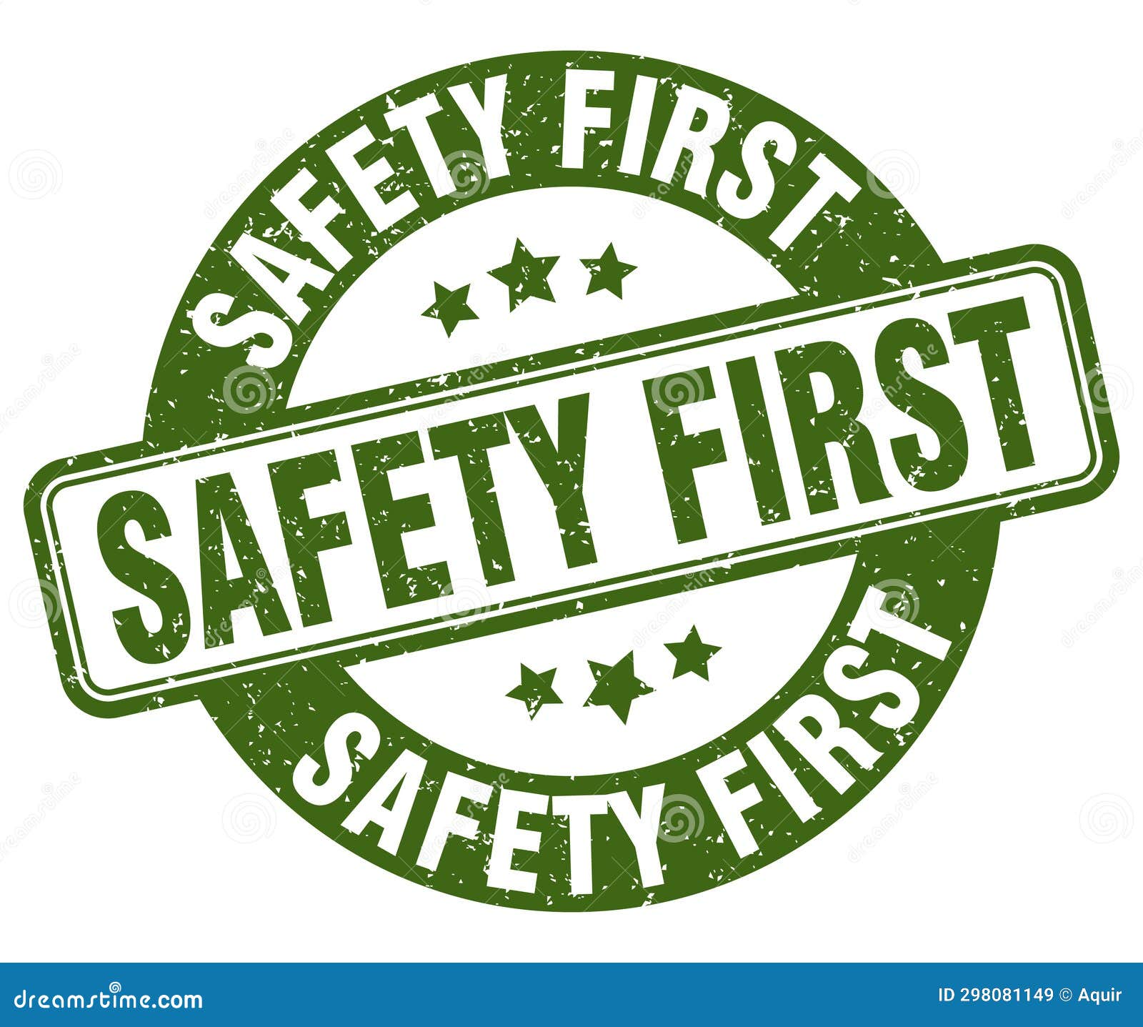 Safety First Stamp. Safety First Label. Round Grunge Sign Stock ...