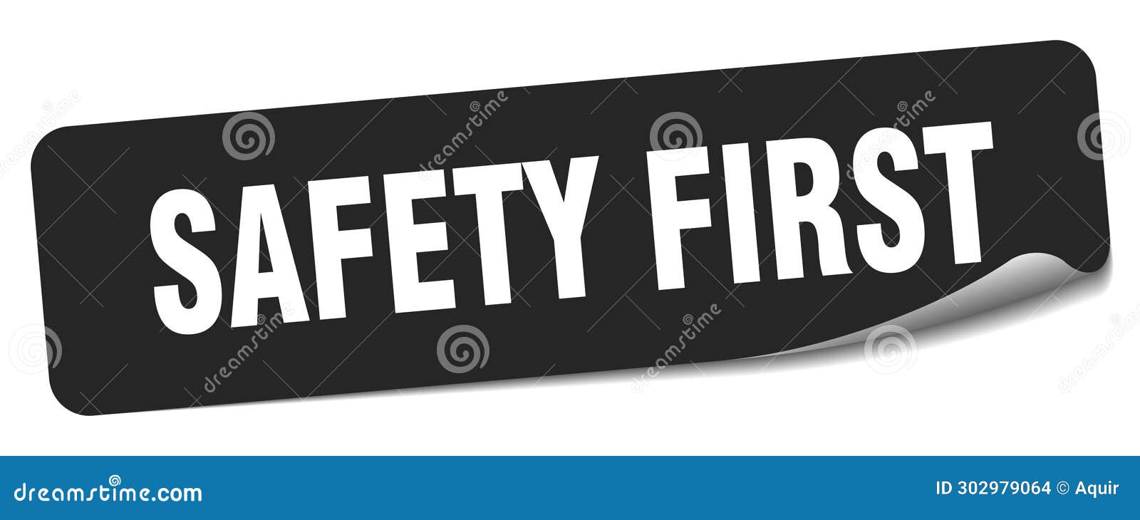 Safety First Sticker. Safety First Label Stock Vector - Illustration of ...