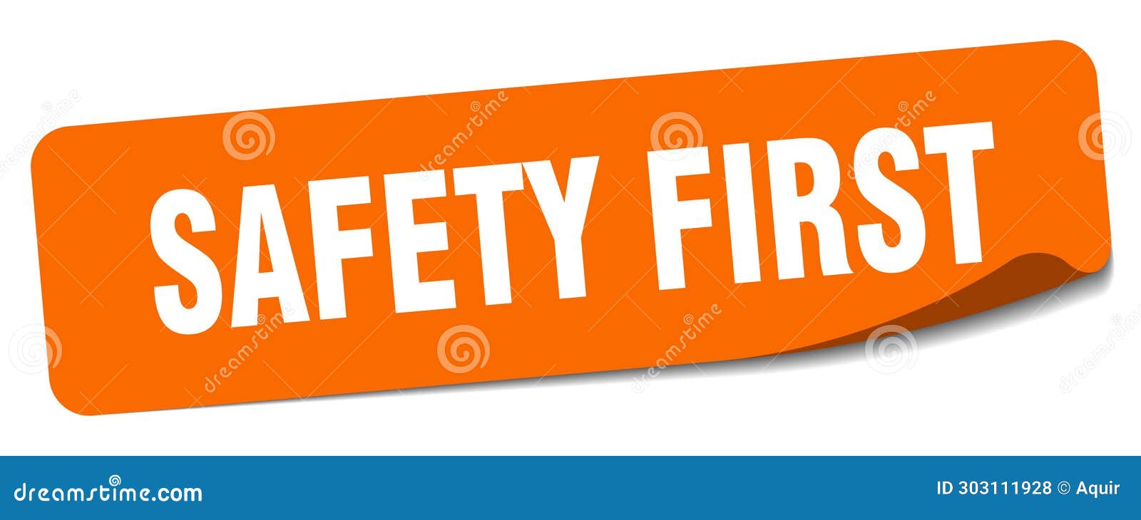 Safety First Sticker. Safety First Label Stock Vector - Illustration of ...