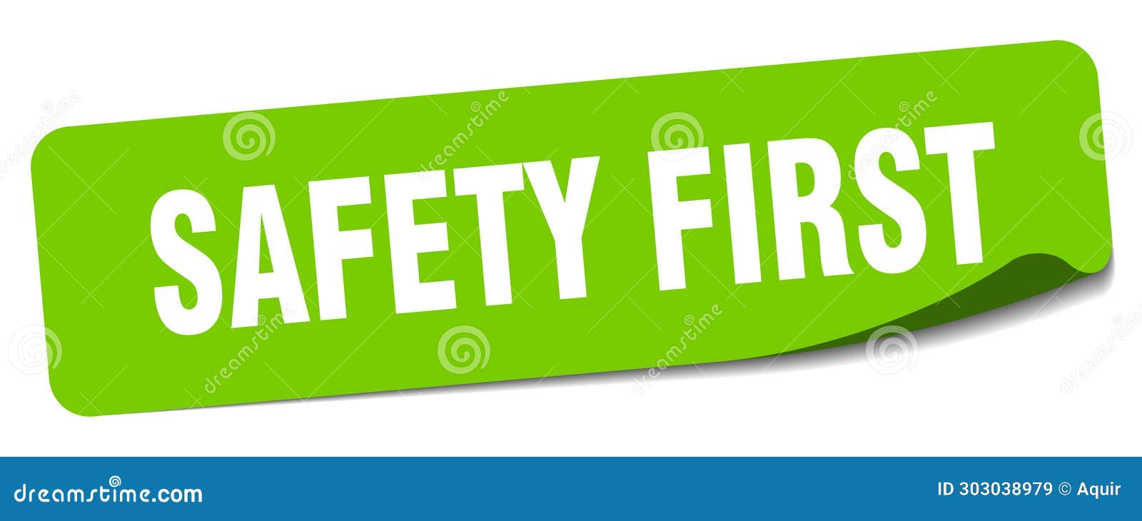 Safety First Sticker. Safety First Label Stock Vector - Illustration of ...