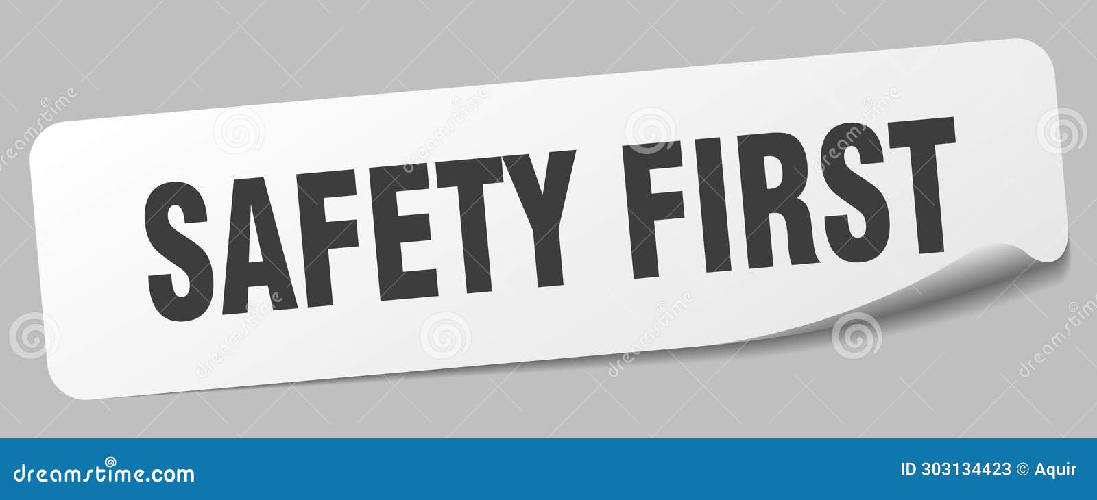 Safety First Sticker. Safety First Label Stock Vector - Illustration of ...