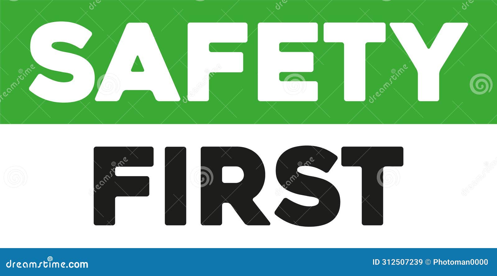 Safety first sticker stock vector. Illustration of concept - 312507239