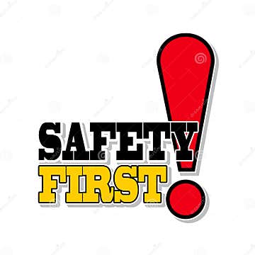 Safety First Sticker Template Stock Vector - Illustration of resources ...