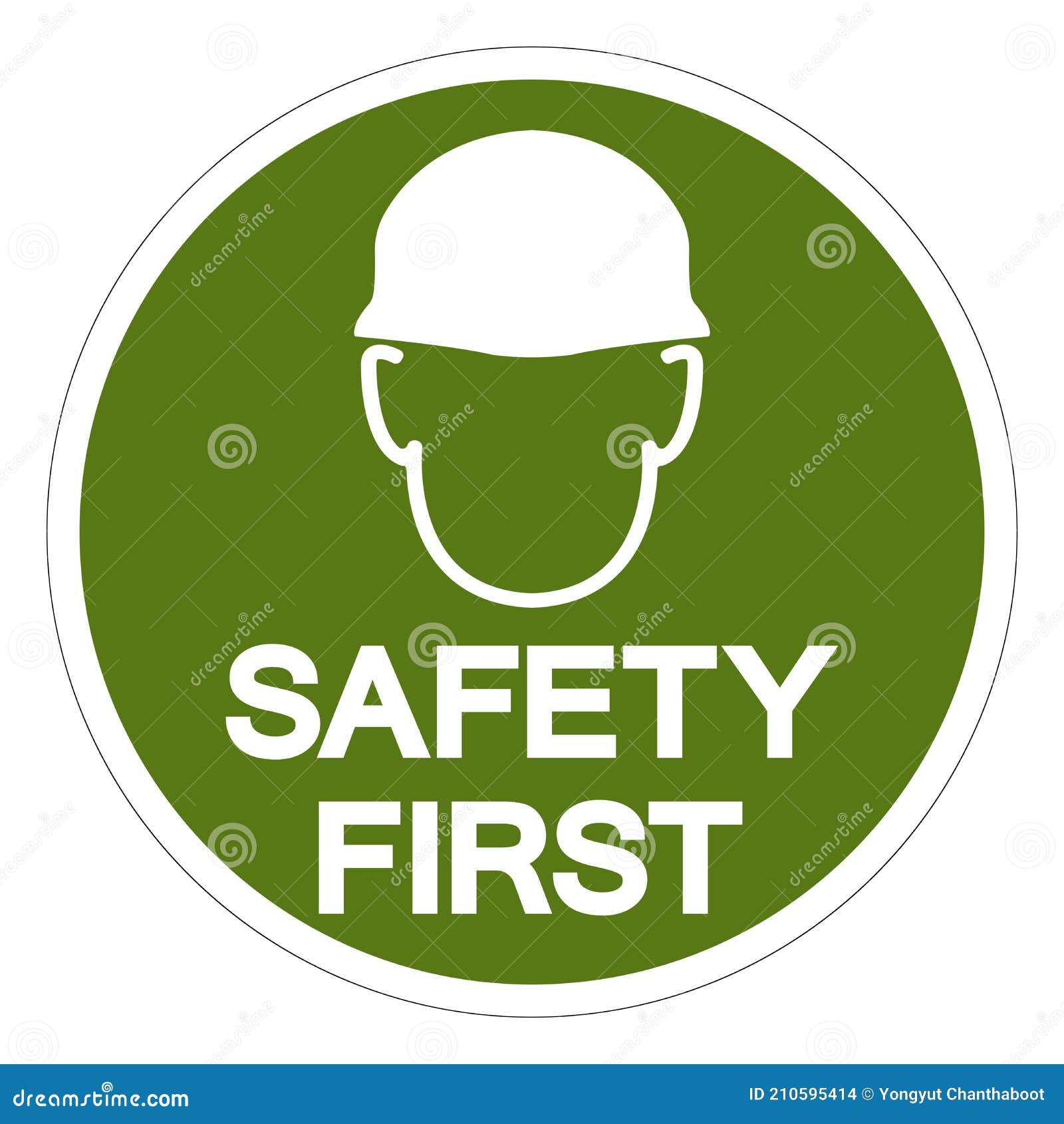 Safety First Symbol Sign, Vector Illustration, Isolated on White ...