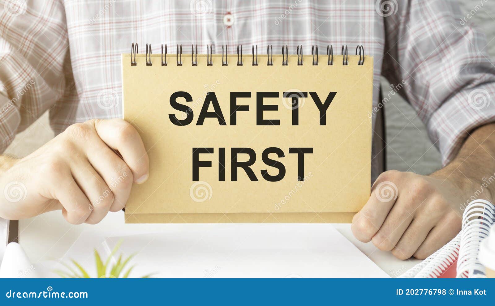 Safety First Text Concept Write Stock Photo - Image of awareness, paper ...