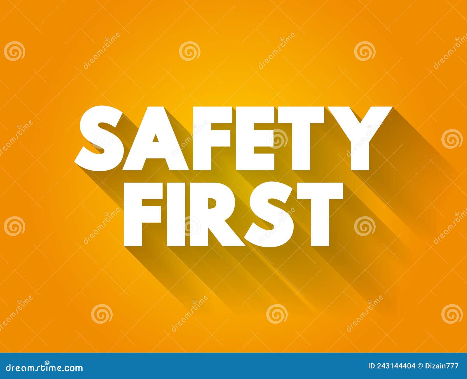 Safety First Text Quote, Concept Background Stock Illustration ...