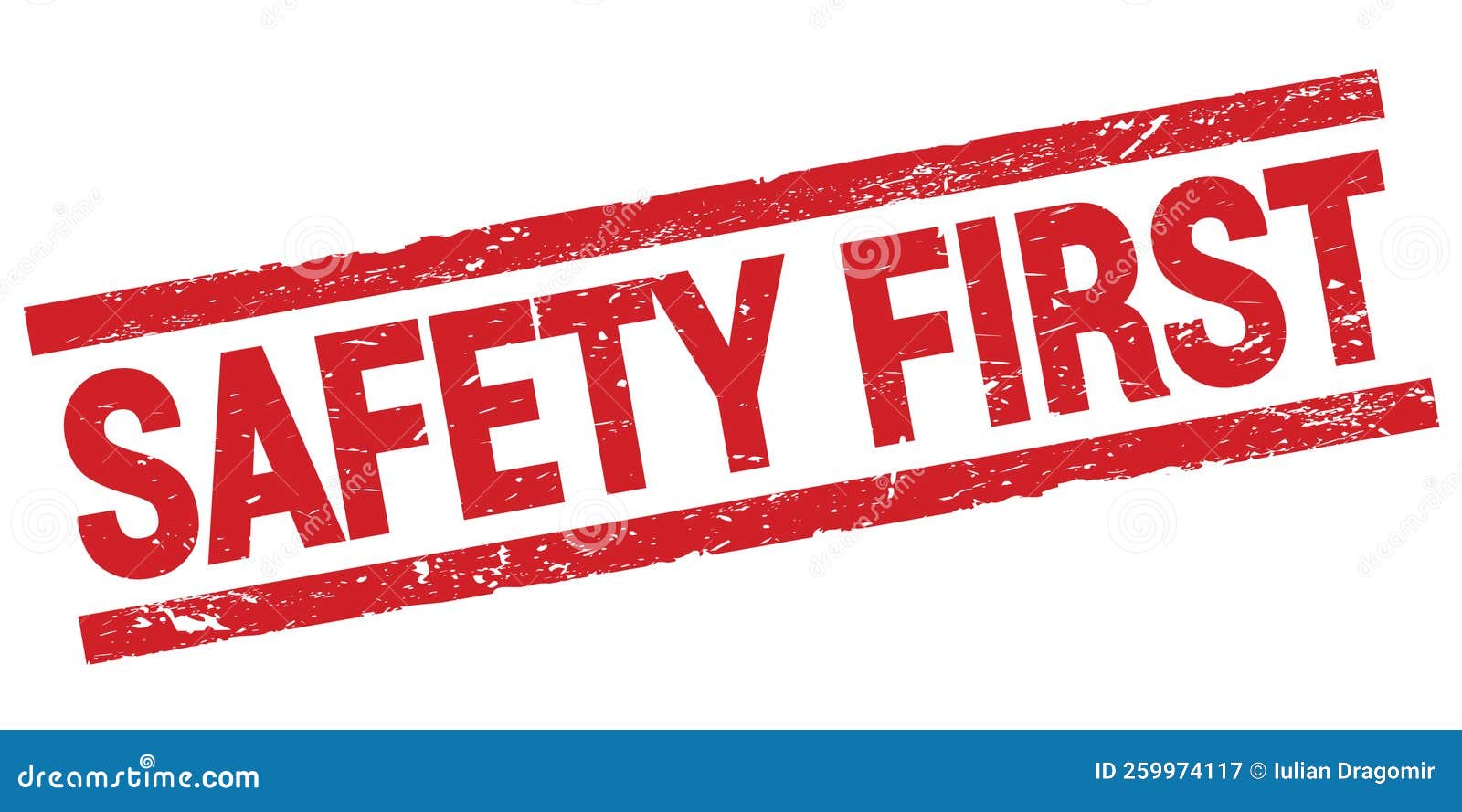 SAFETY FIRST Text on Red Rectangle Stamp Sign Stock Illustration ...