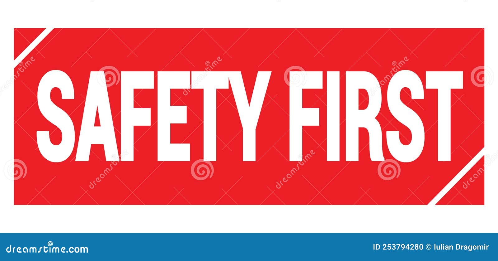 SAFETY FIRST Text Written on Red Stamp Sign Stock Illustration ...
