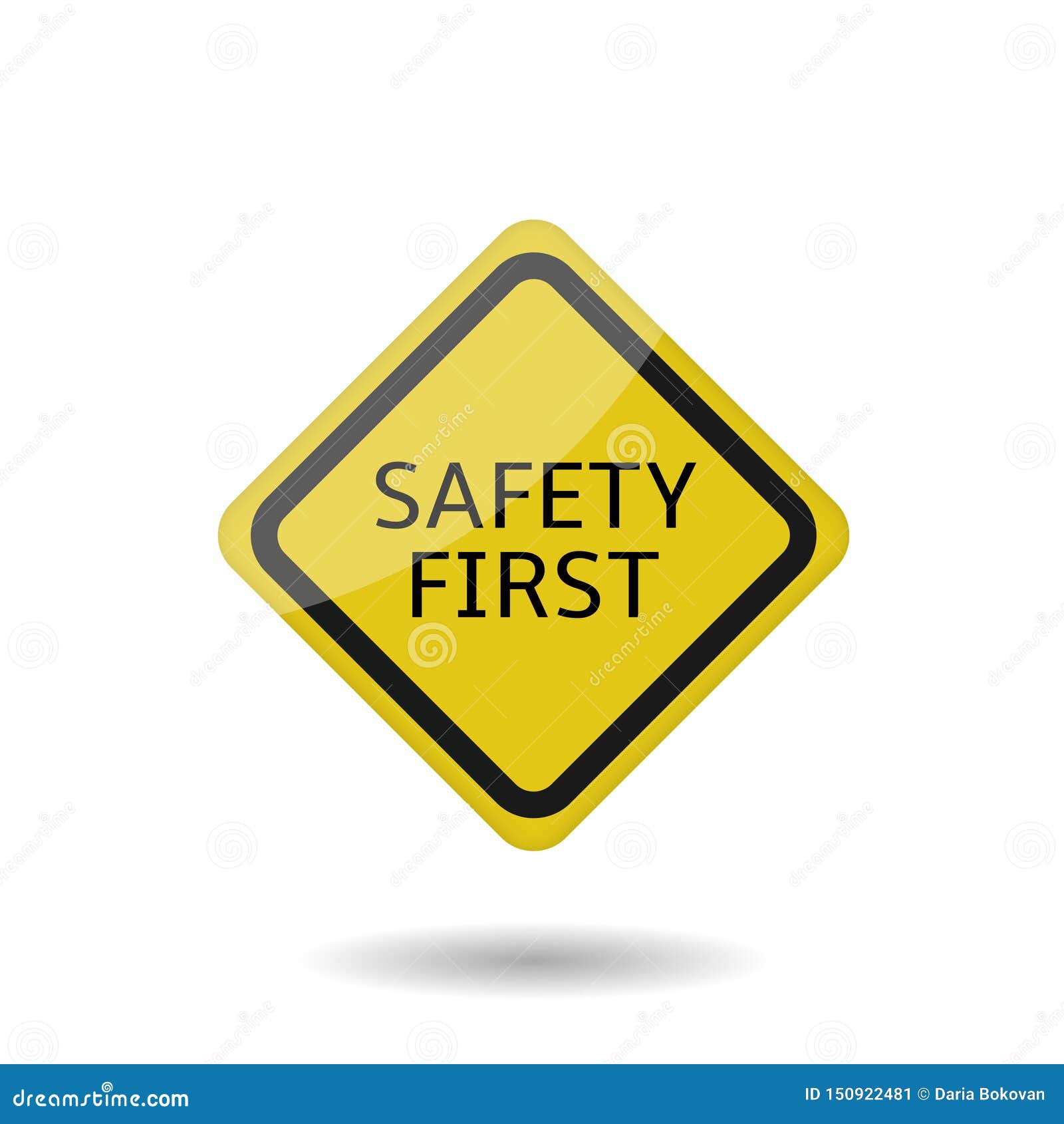 Safety first vector sign stock illustration. Illustration of beware ...