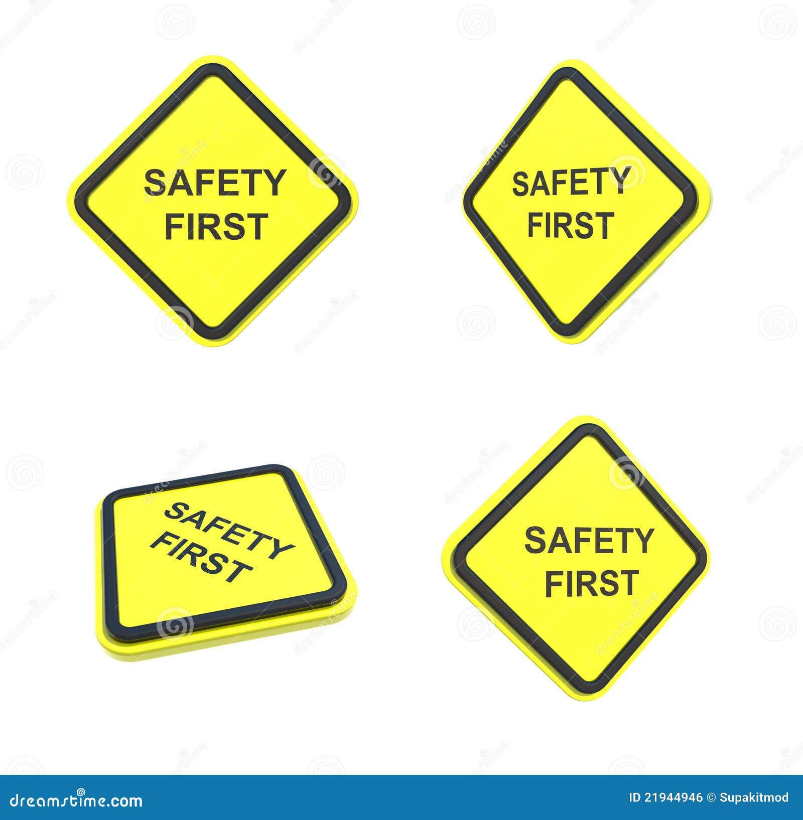 Safety First Warning Label Stock Photo | CartoonDealer.com #21944946
