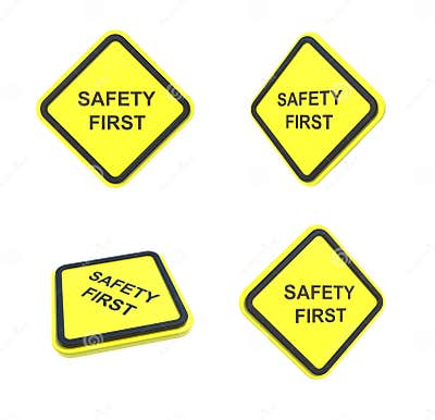 Safety first warning label stock illustration. Illustration of sign ...