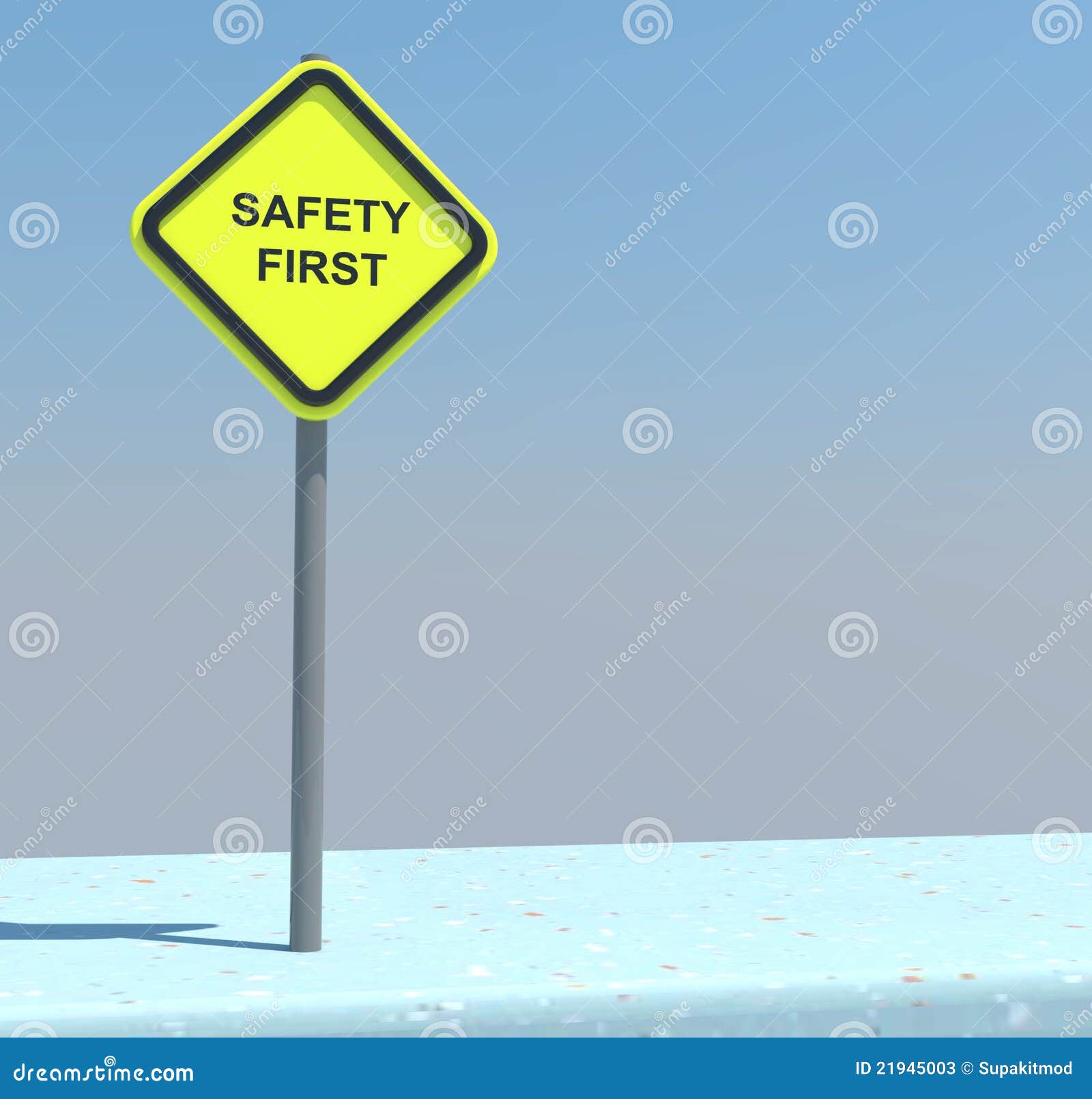 Safety first warning label stock illustration. Illustration of letter ...