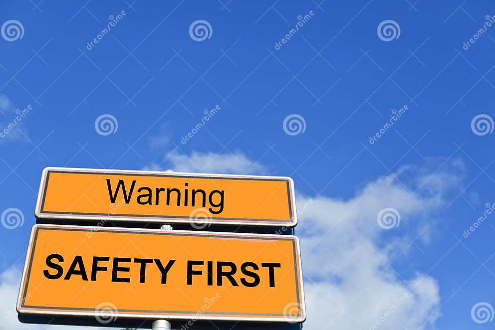 SAFETY FIRST stock photo. Image of noticeboard, board - 42728286