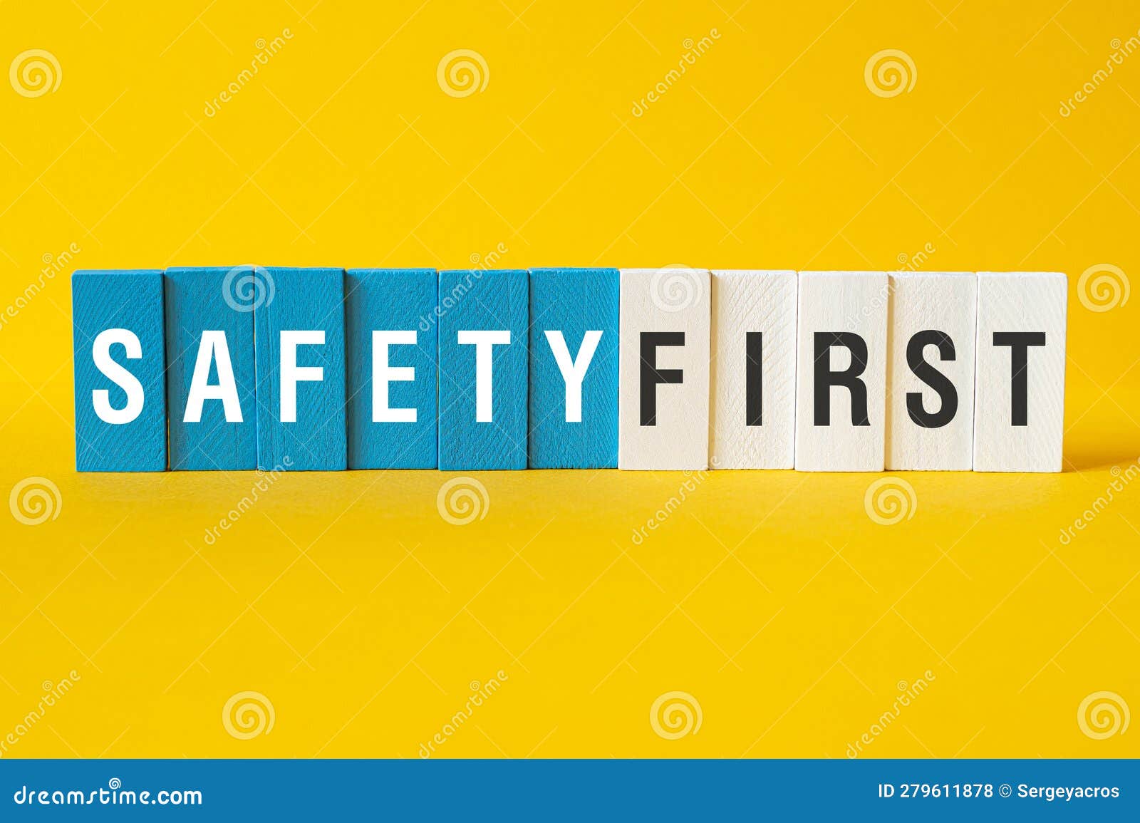 Safety First - Word Concept on Building Blocks, Text Stock Photo ...