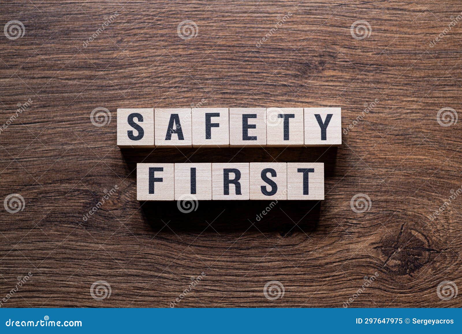 Safety First - Word Concept on Building Blocks, Text Stock Image ...